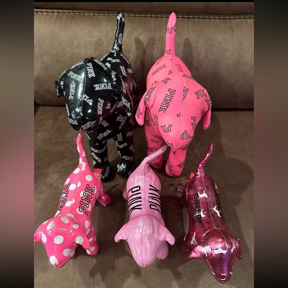 PINK Victoria's Secret | Accents | Victorias Secret Pink Vinyl Stuffed ...
